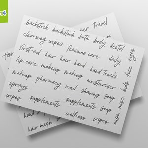 Bathroom Script Font Labels: Home Edit Style, Water Resistant - Etsy UK