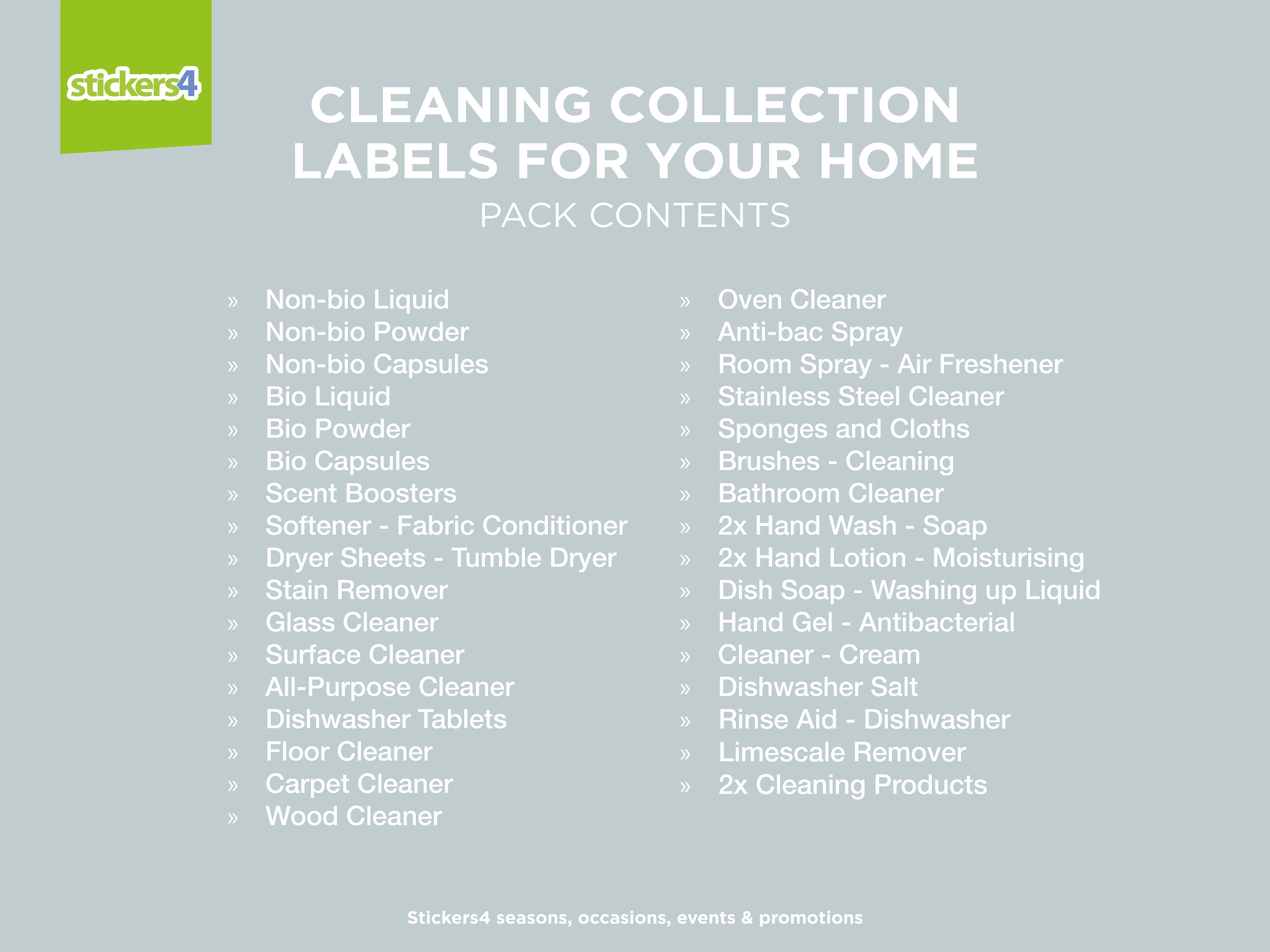 Cleaning Labels Laundry Labels Utility Room Labels Water - Etsy UK