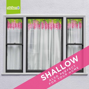 Wisteria Floral Border Double-sided Window Cling Sticker for Large ...