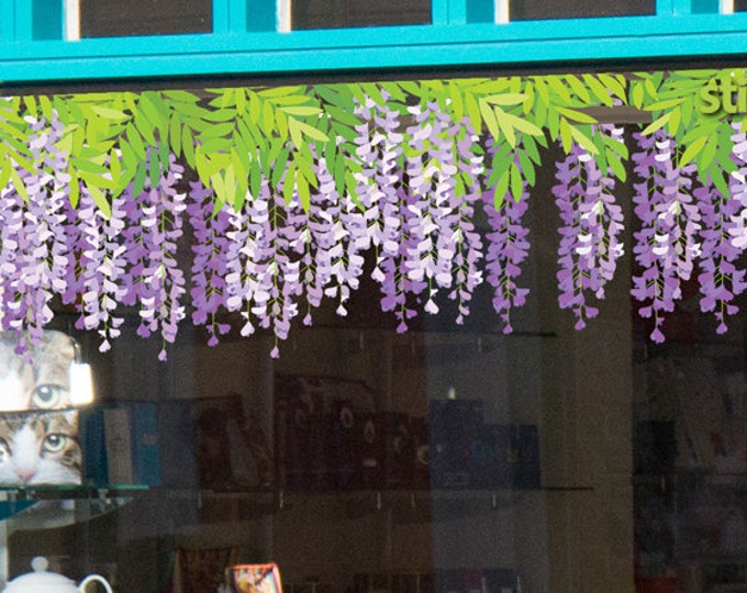 Jungle Foliage Floral Spring & Summer Window Cling Sticker | Etsy