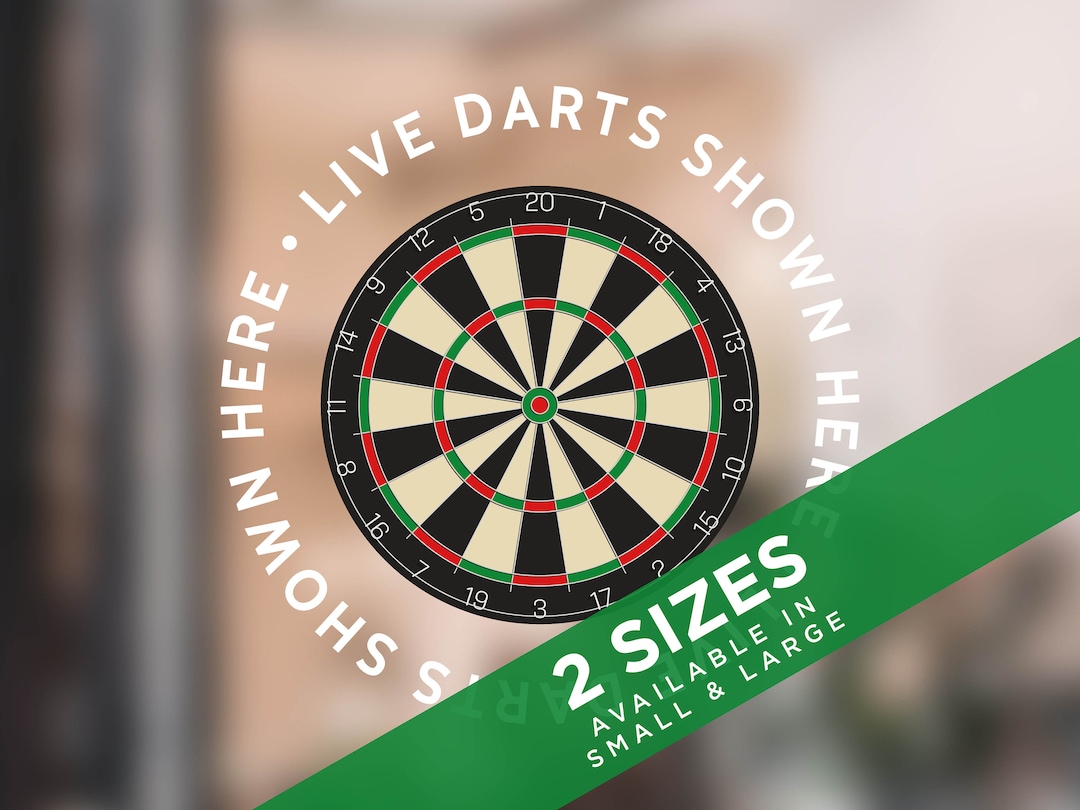 Live Darts Shown Here" Roundel Window Sticker - Etsy