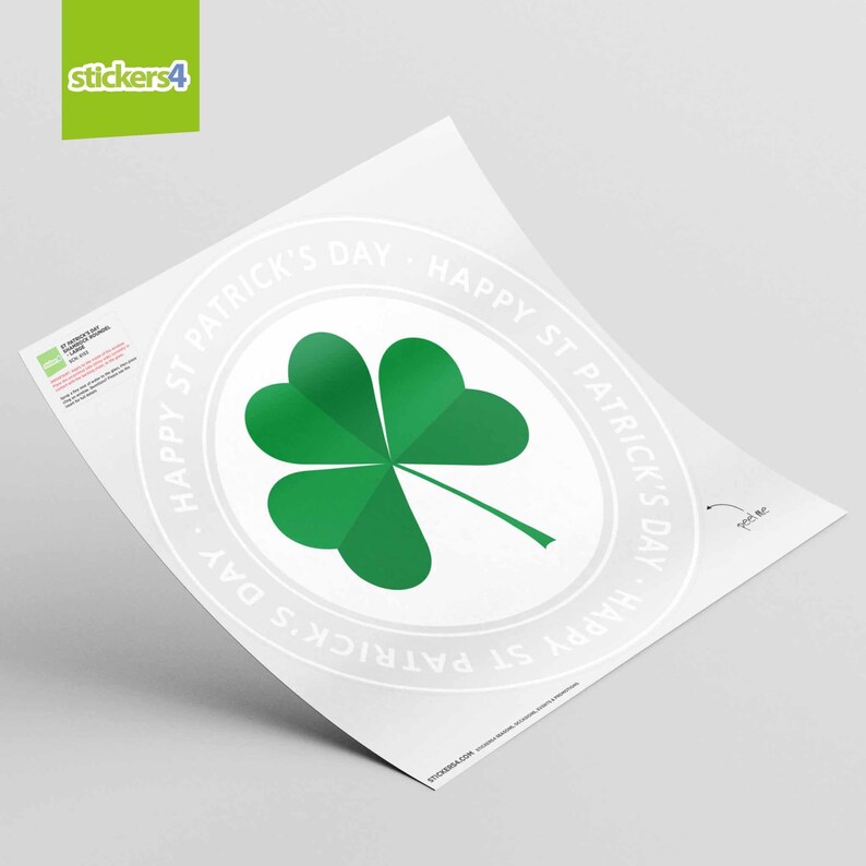St. Patrick's Day Shamrock Roundel Window Sticker - Etsy