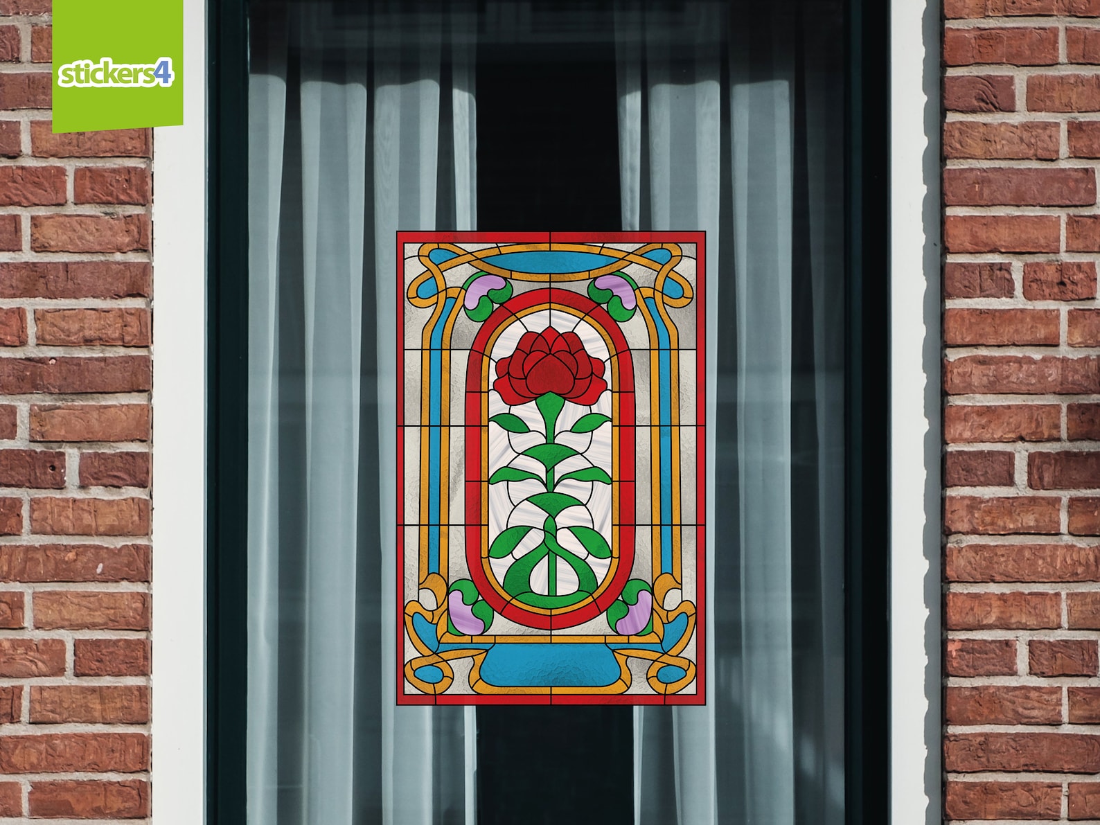 Creel House Stained Glass Window Cling: Stranger Things Inspired Decor ...