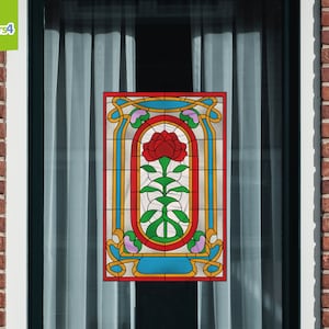 Creel House Stained Glass Window Cling: Stranger Things Inspired Decor ...