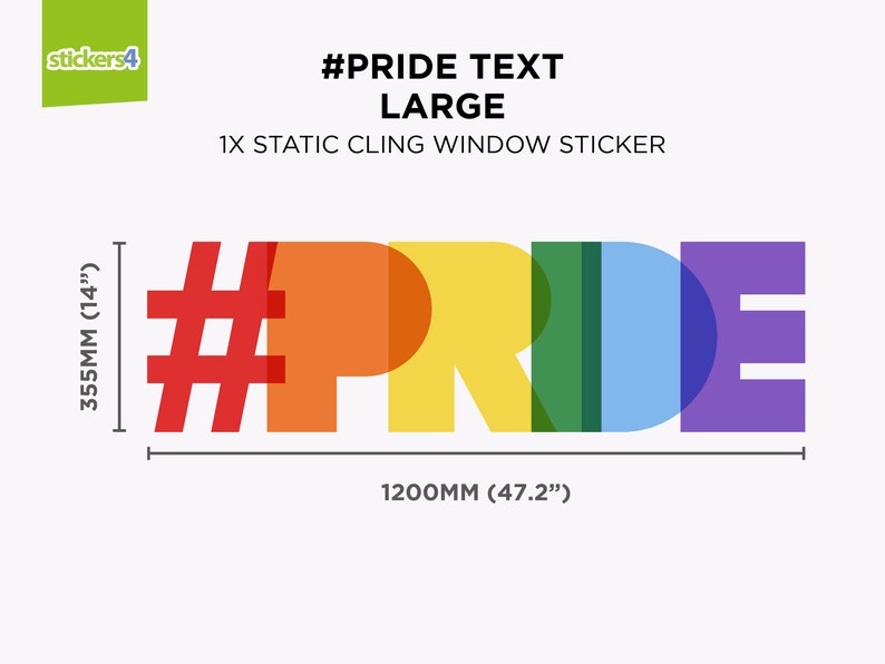 Pride Month Window Stickers PRIDE Reusable No Adhesive - Etsy