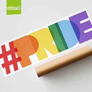 Pride Month Window Stickers - #PRIDE - Reusable No Adhesive - Double ...