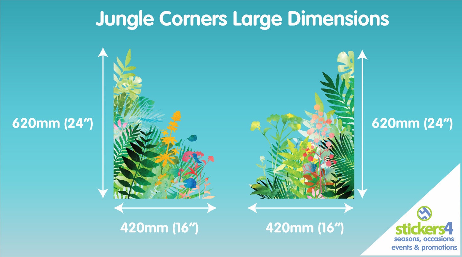 Jungle Foliage Floral Spring & Summer Window Cling Sticker | Etsy