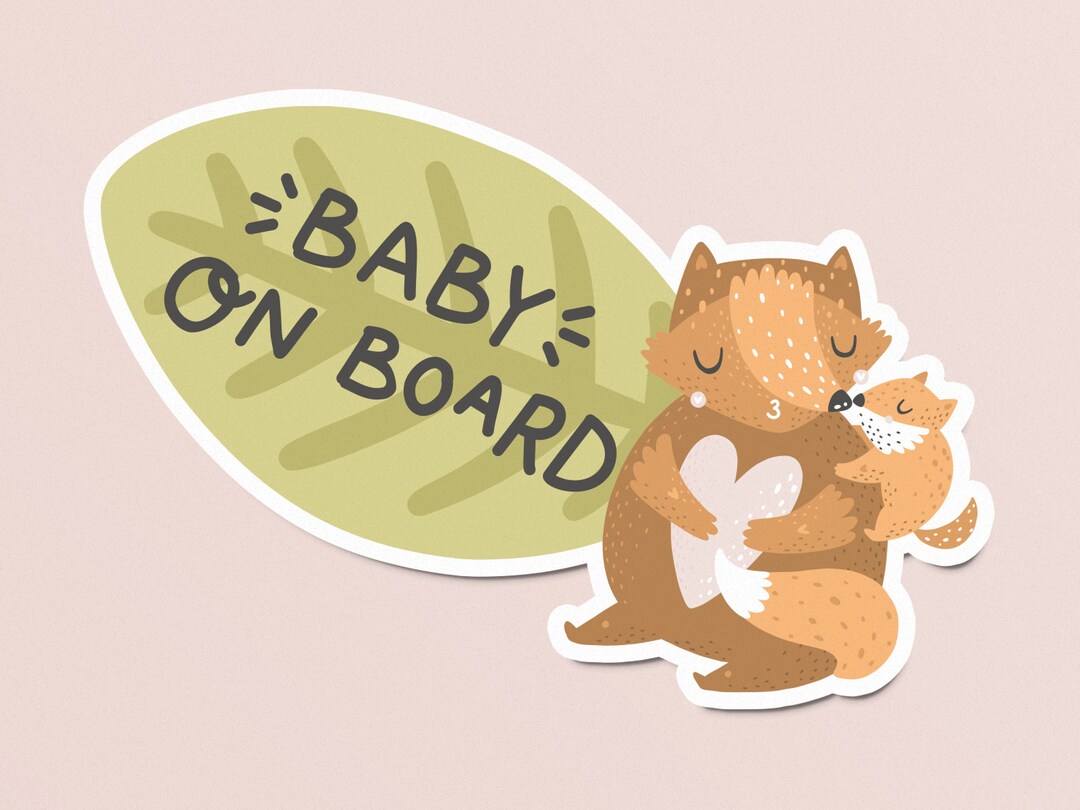 Baby on Board Sticker - Cute Scandi Design Baby on Board Sticker for ...