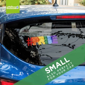 Pride Month Window Stickers - #PRIDE - Reusable No Adhesive - Double ...