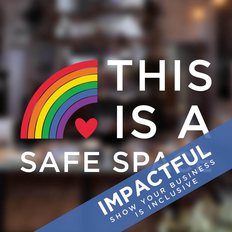 Gay Safe Space Sticker - Etsy UK