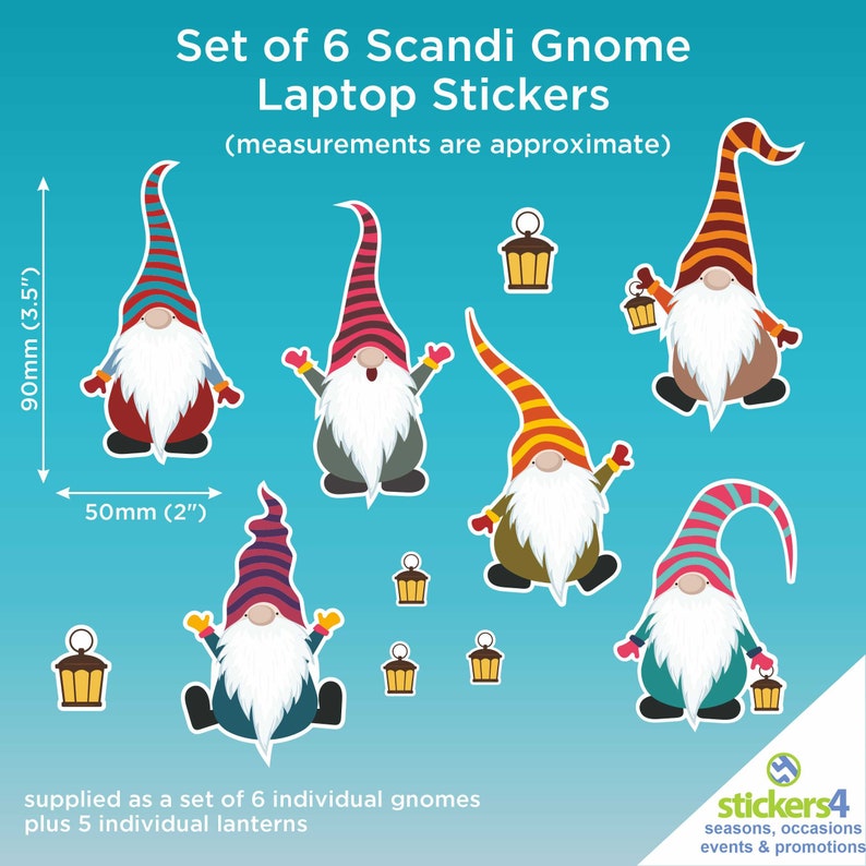 Christmas Gonk Window Clings or Laptop Stickers Scandi - Etsy UK