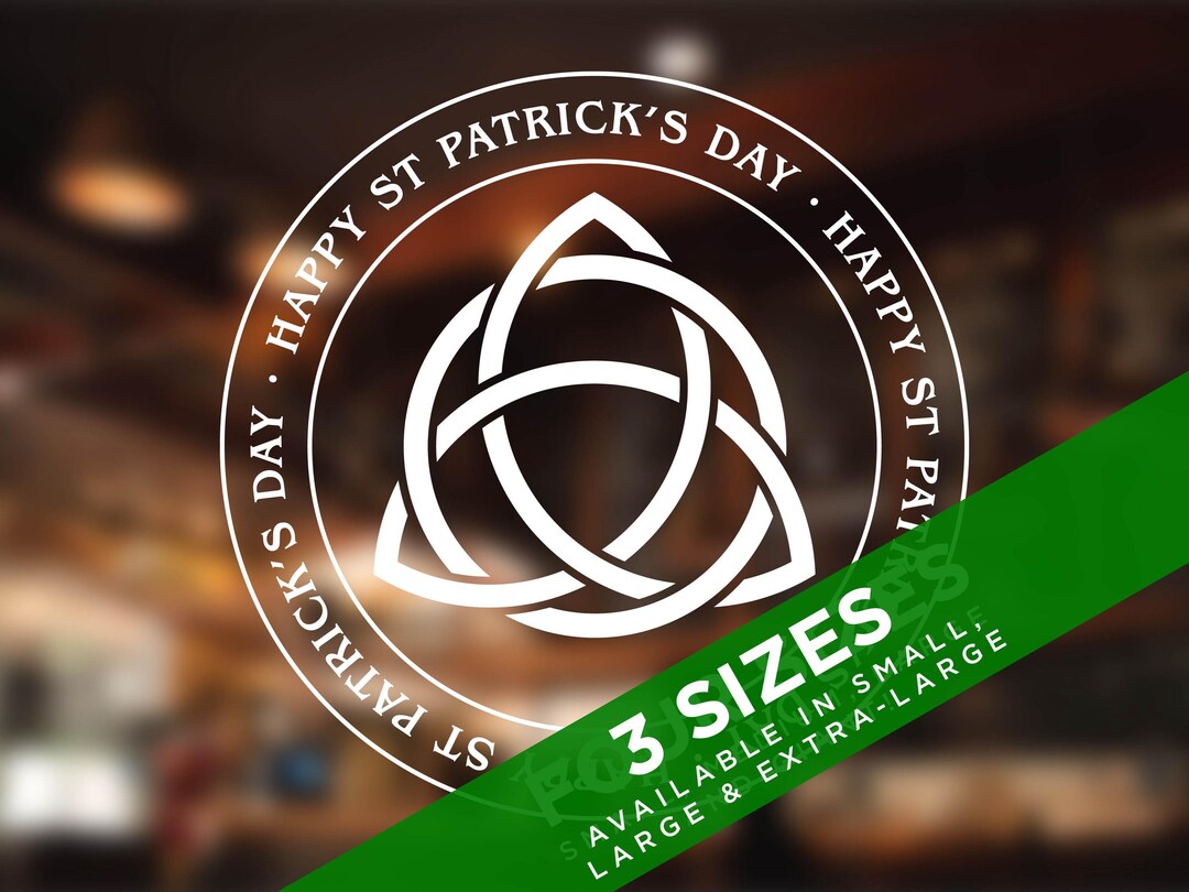 St Patrick's Day Celtic Knot Roundel Window Sticker - Etsy