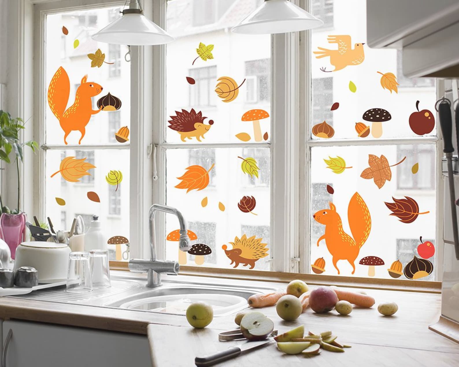 Autumn Woodland Window Cling Pack/stickers/decals/autumn/fall - Etsy