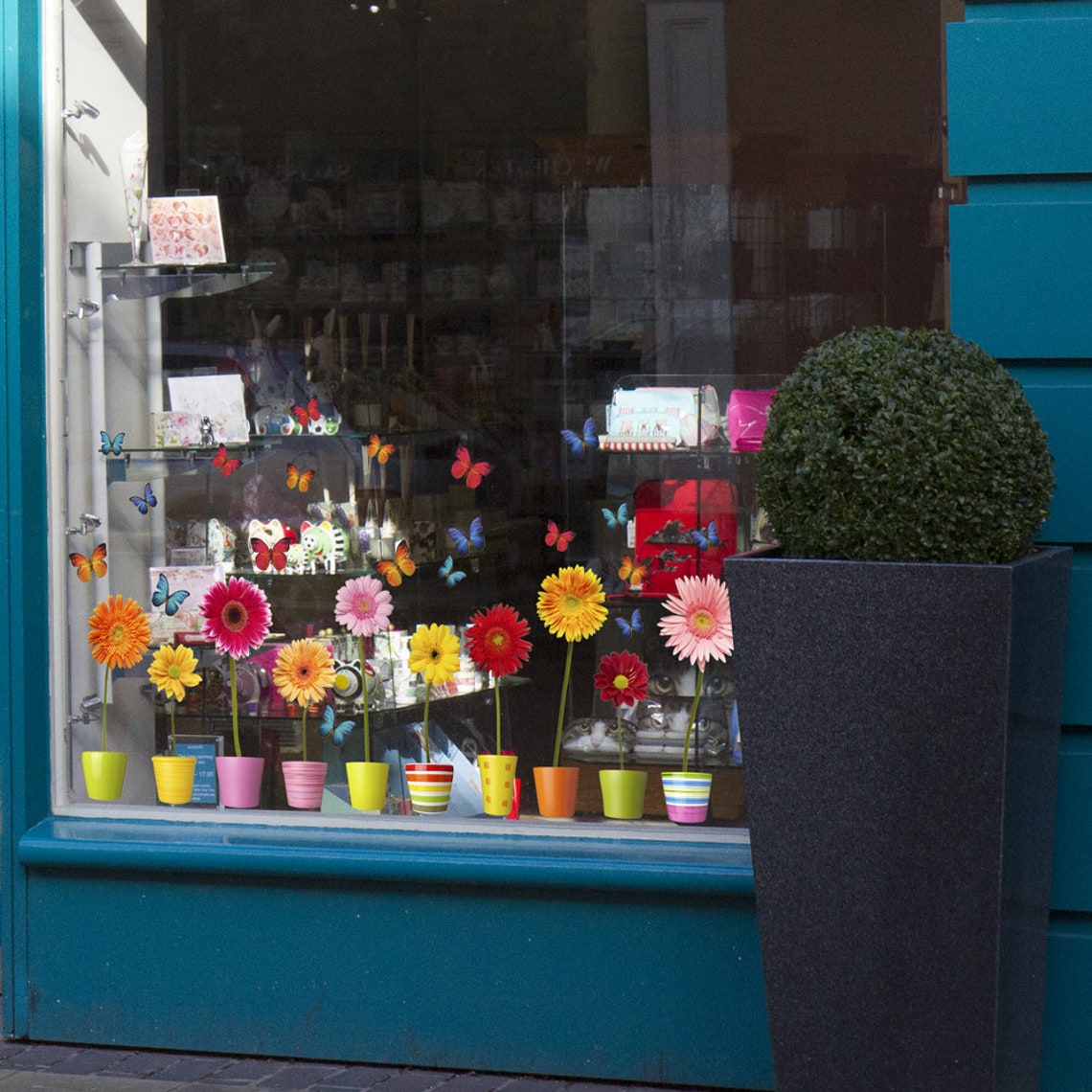 Flower Pots Window Stickers 10 Individual Colourful Flowers | Etsy