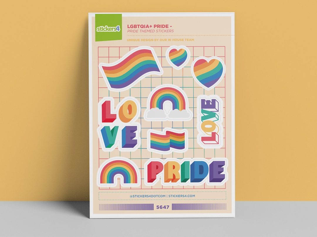 LGBTQIA+ Pride Sticker Pack - LGBT Laptop Stickers, Planner Stickers ...