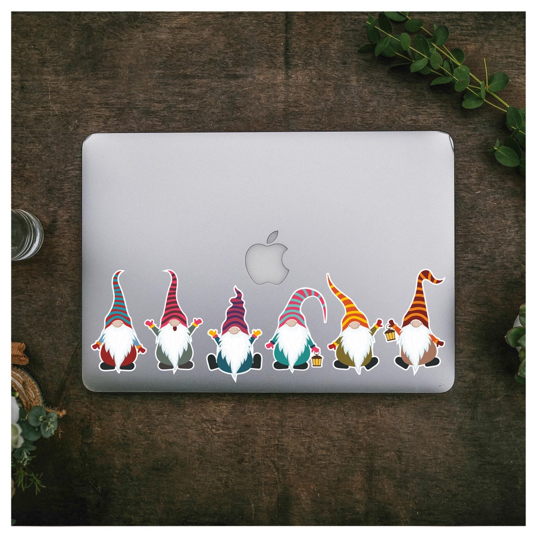 Set of 6 Scandi Gnome Laptop Stickers. Perfect Tomte Nisse Scandinavian ...