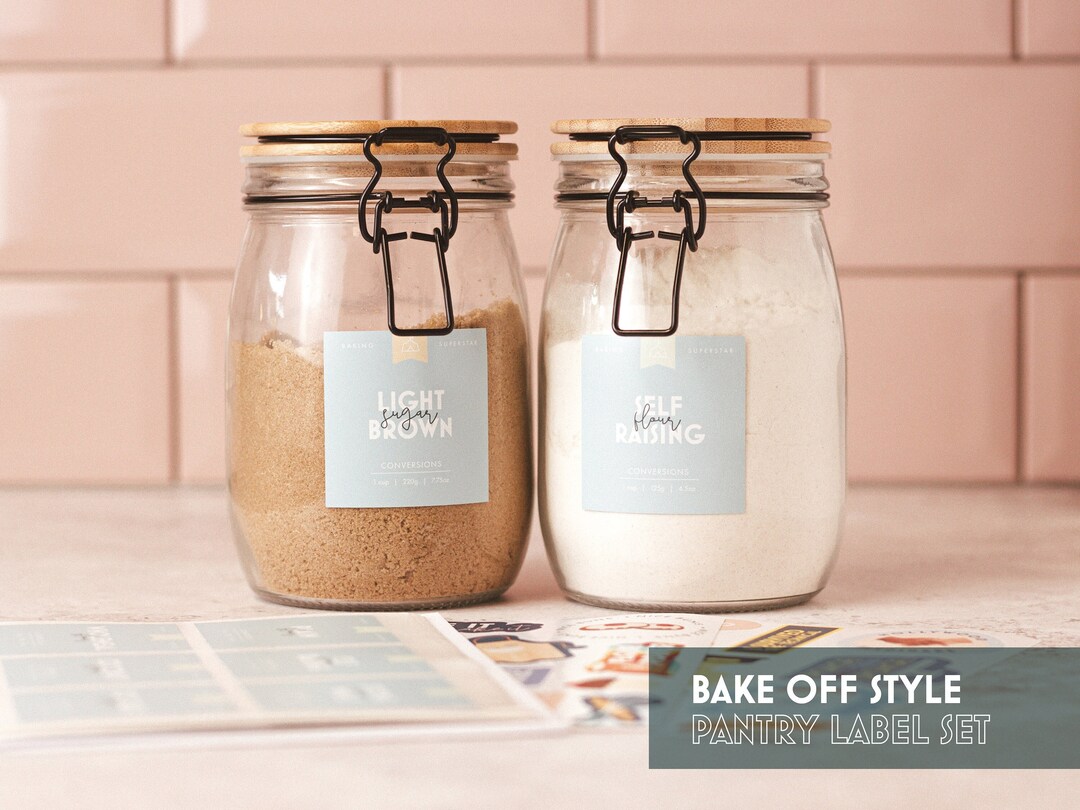 Bake off Style Pantry Labels: Baking Ingredient Stickers & Laptop ...