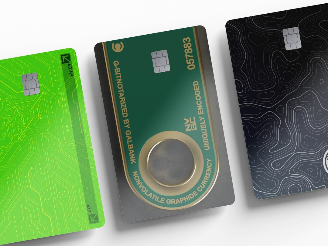 Sci-fi Credit Card Stickers: Novelty Bank Card Skins, Pack of 3 - Etsy
