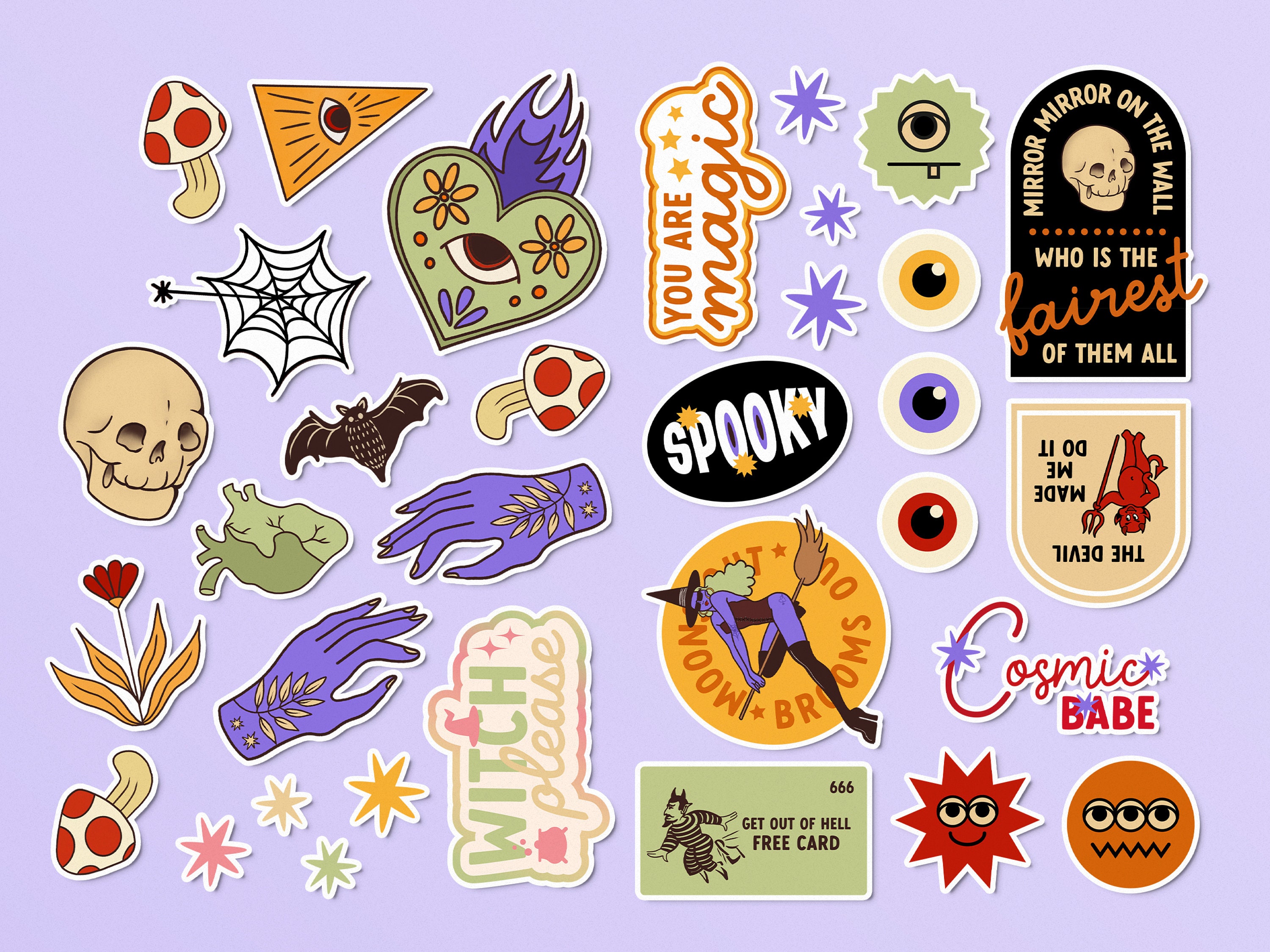 Super Spooky Laptop Sticker Pack Laptop Decals Planner - Etsy