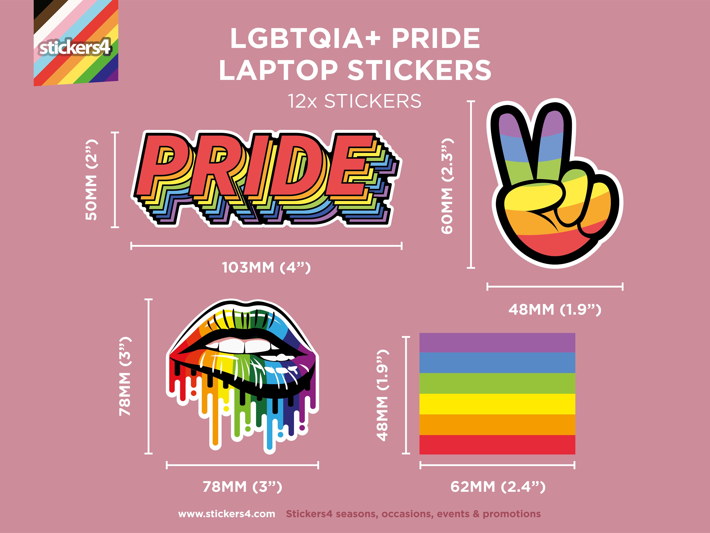 Pride Laptop Stickers LBGQT Themed Reusable Phone Stickers | Etsy