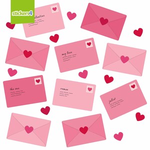 Love Letters and Hearts Window Stickers Valentines Day Window Display ...