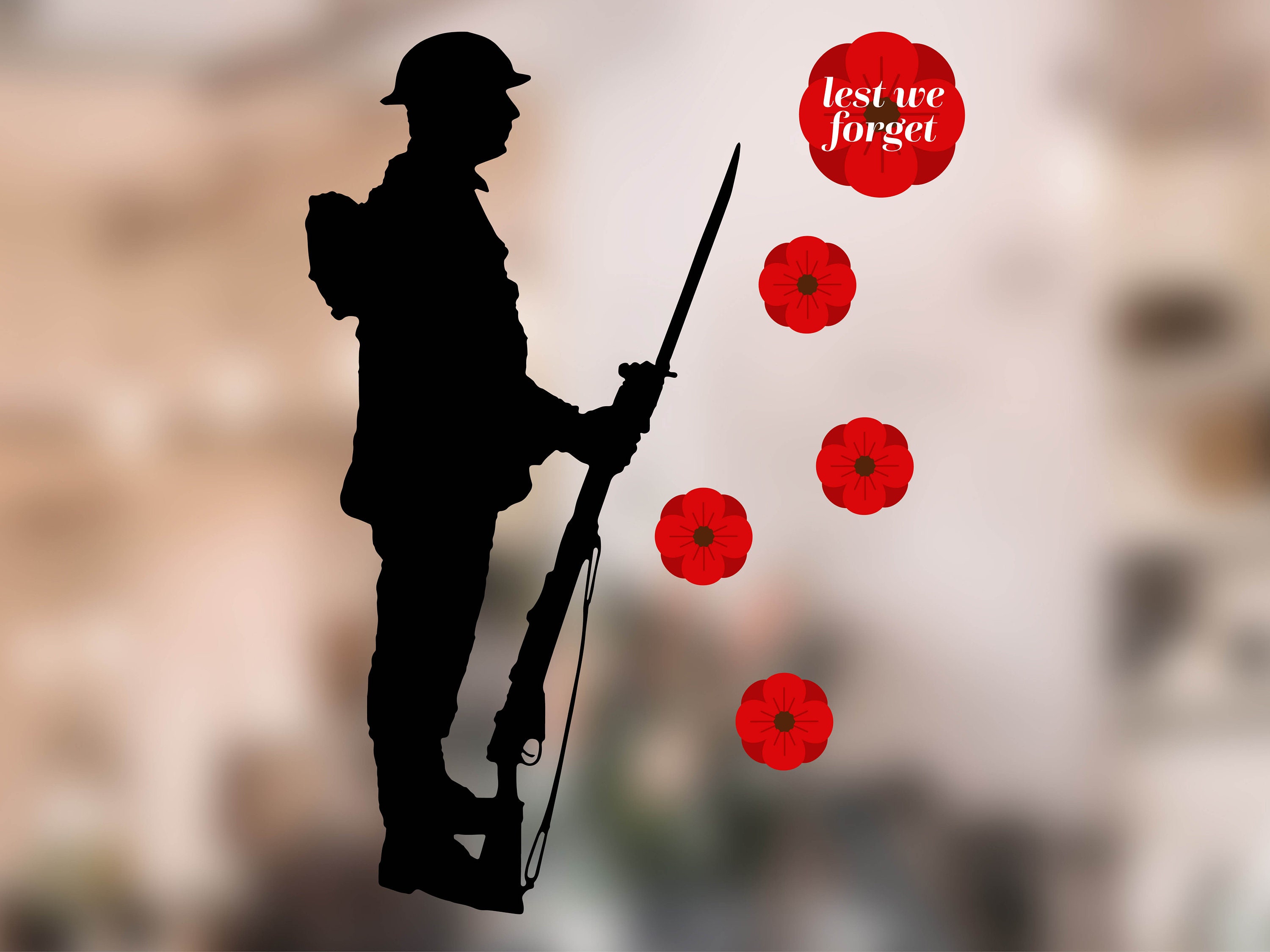 Remembrance Day Soldiers Silhouette