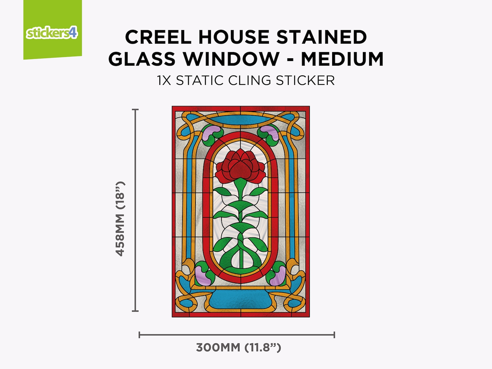 Creel House Stained Glass Window Cling: Stranger Things Inspired Decor ...