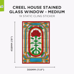 Creel House Stained Glass Window Cling: Stranger Things Inspired Decor ...