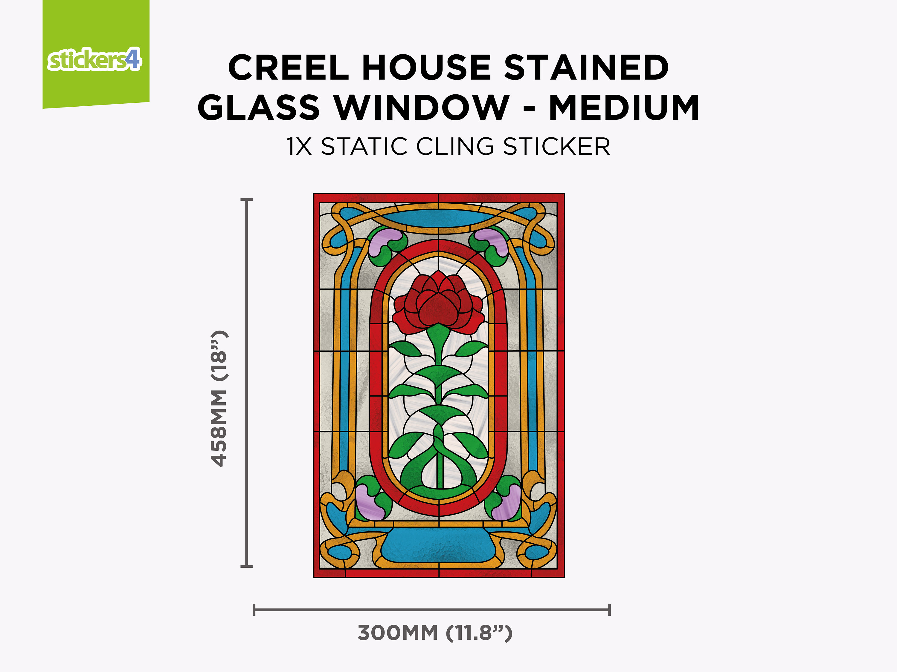 Creel House Stained Glass Window Cling: Stranger Things Inspired Decor ...
