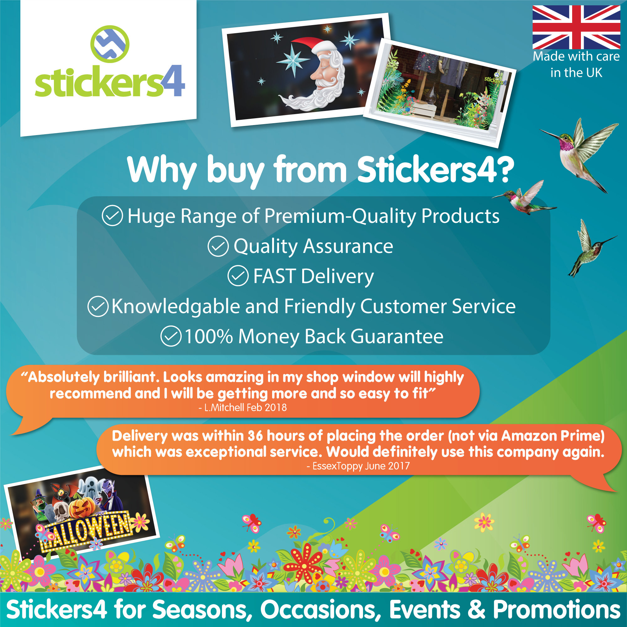 Jungle Foliage Floral Spring & Summer Window Cling Sticker | Etsy