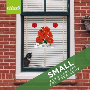 Lest We Forget Poppies Remembrance Window Sticker - Etsy