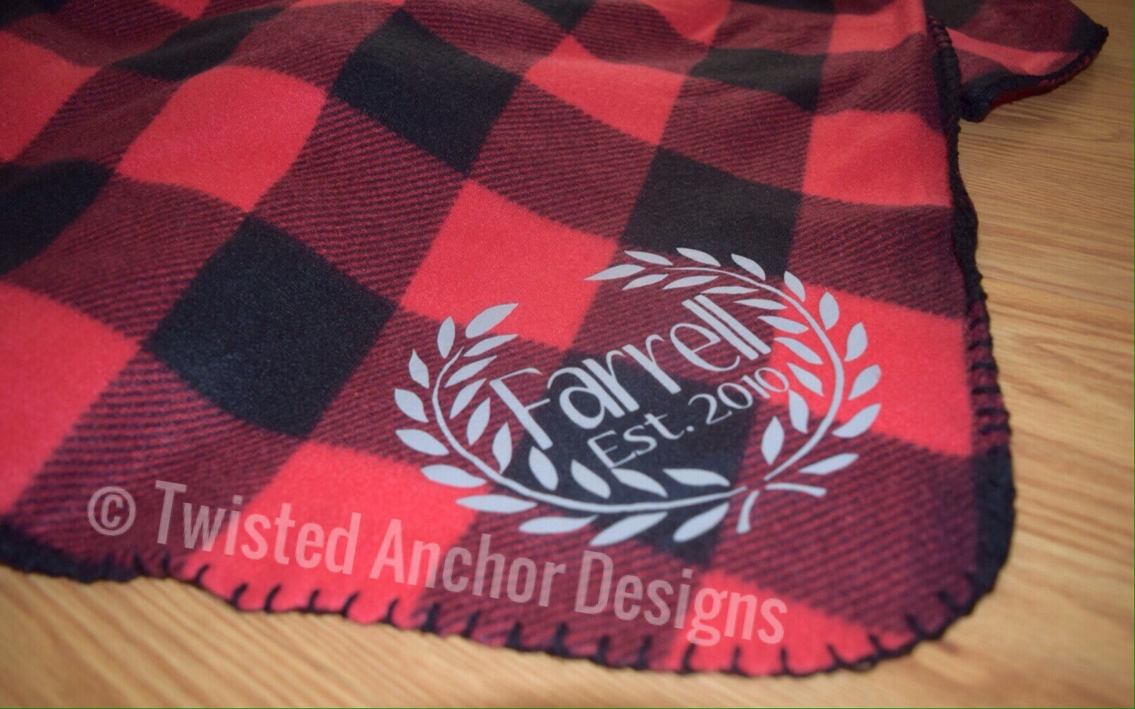 Custom Personalized Buffalo Plaid Fleece Throw Blanket Winter - Etsy