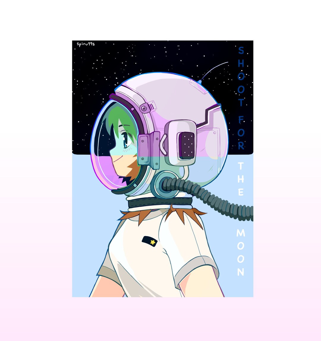 PRINT/POSTER - Shoot for the Moon and Back! - Thick Paper/size : A5, A4 ...