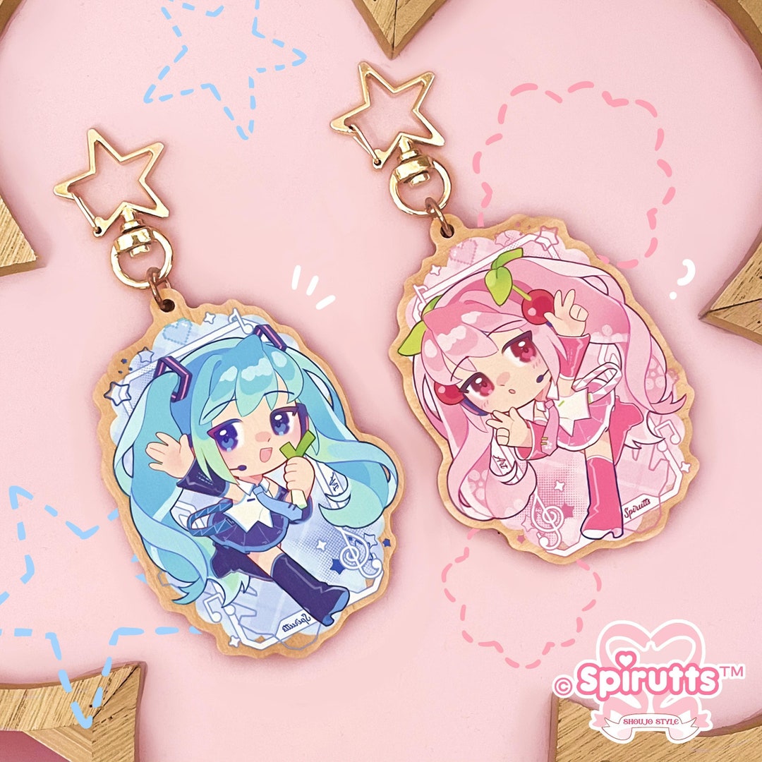 KEYCHAIN(S) - Classic and Sakura Miku / Anime / Vocaloids / Cherry ...
