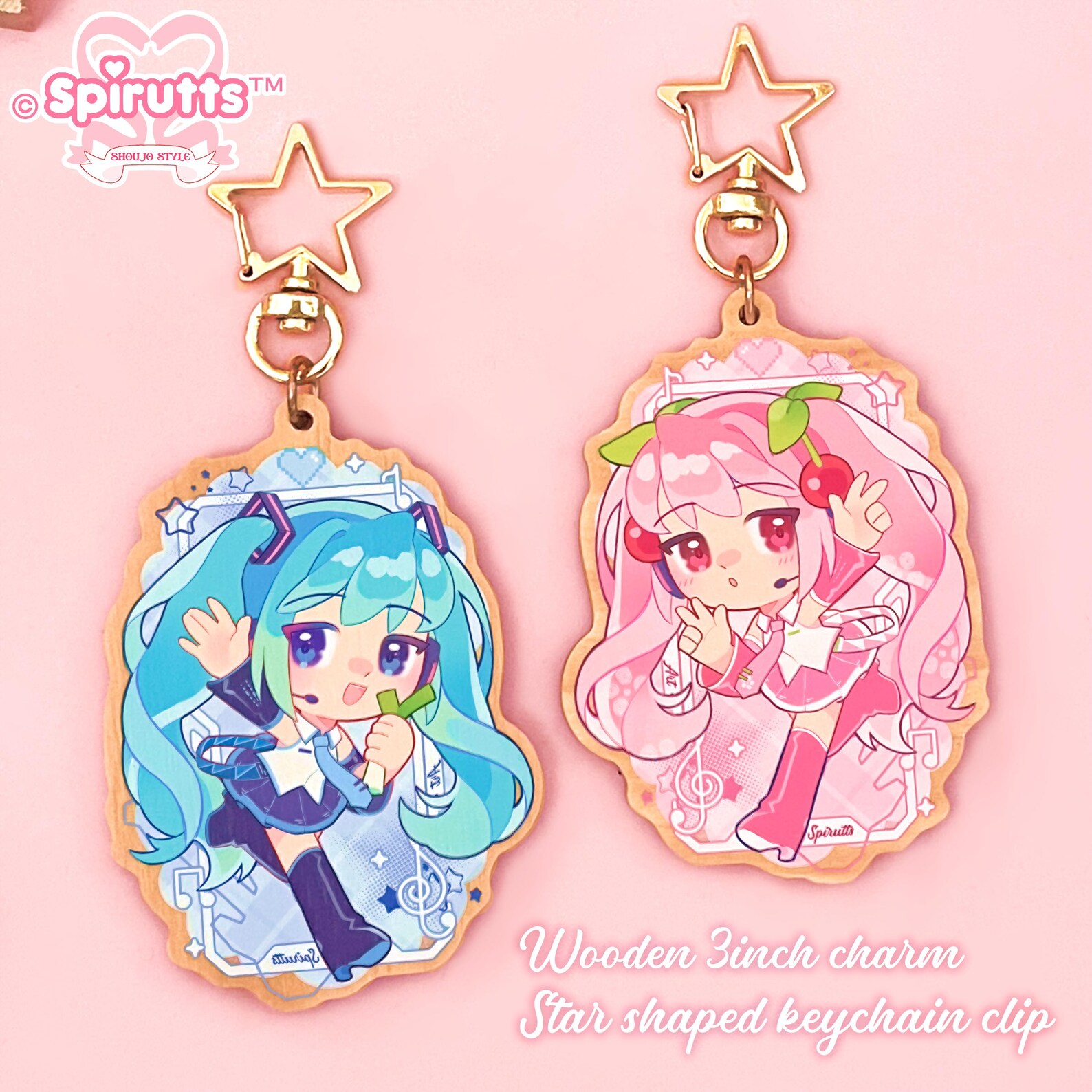 KEYCHAIN(S) - Classic and Sakura Miku / Anime / Vocaloids / Cherry ...