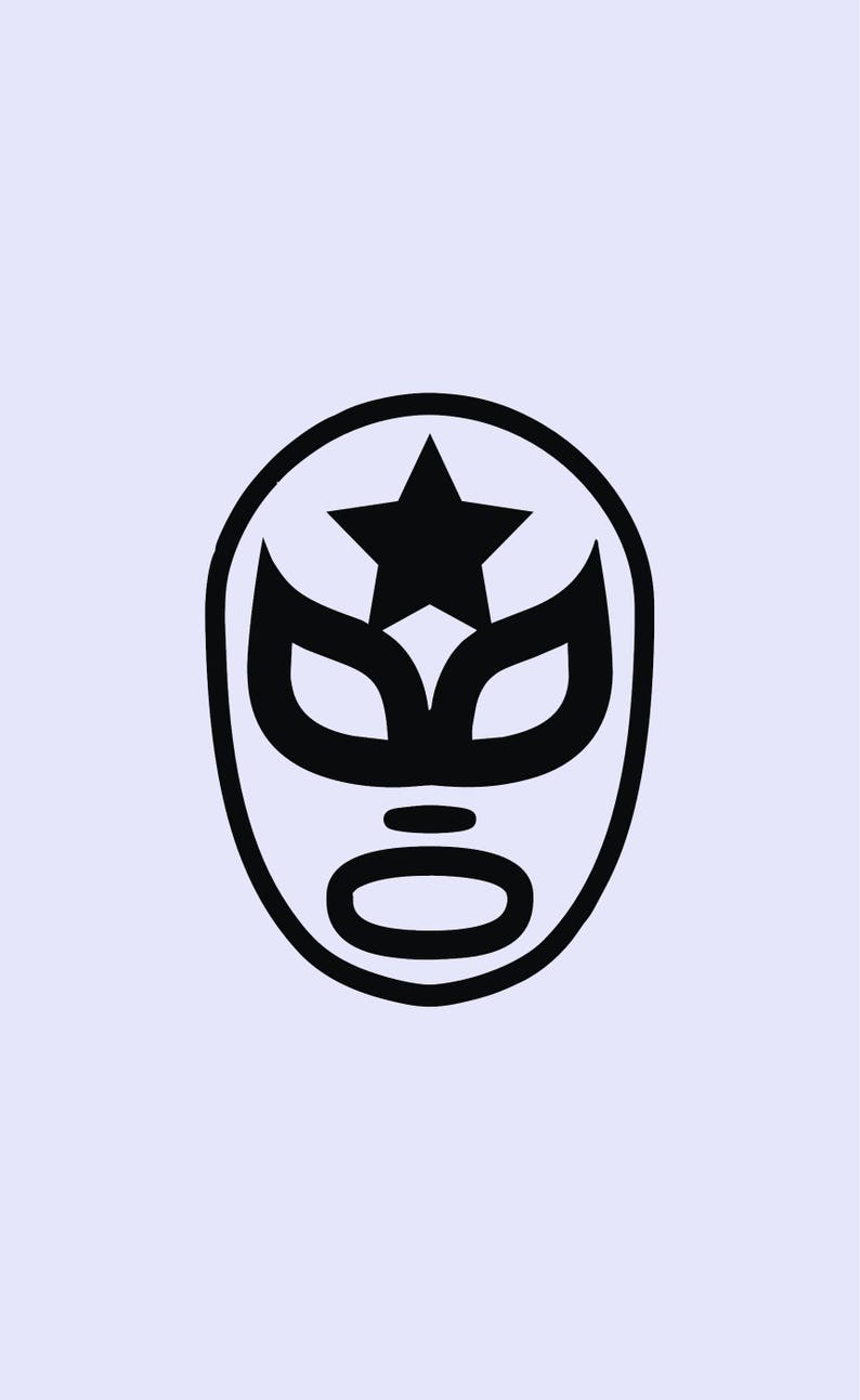 Mexican Wrestling Mask Vinyl Decal, Luchador Sticker, Lucha Libre Mask ...