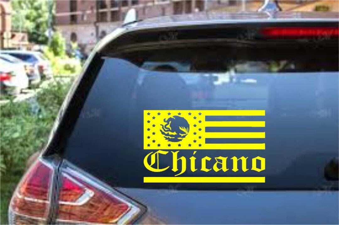 Mexican American Flag Decal, Chicano Sticker, Mexican Flag Mexian Flag ...