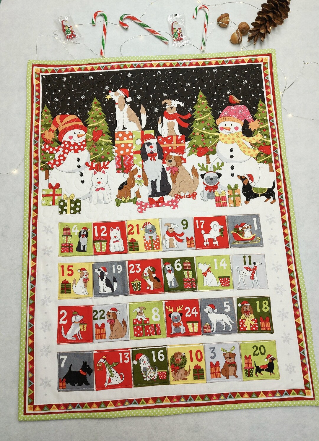 Fabric Advent Calendar for Children and Adults, Reusable Christmas ...