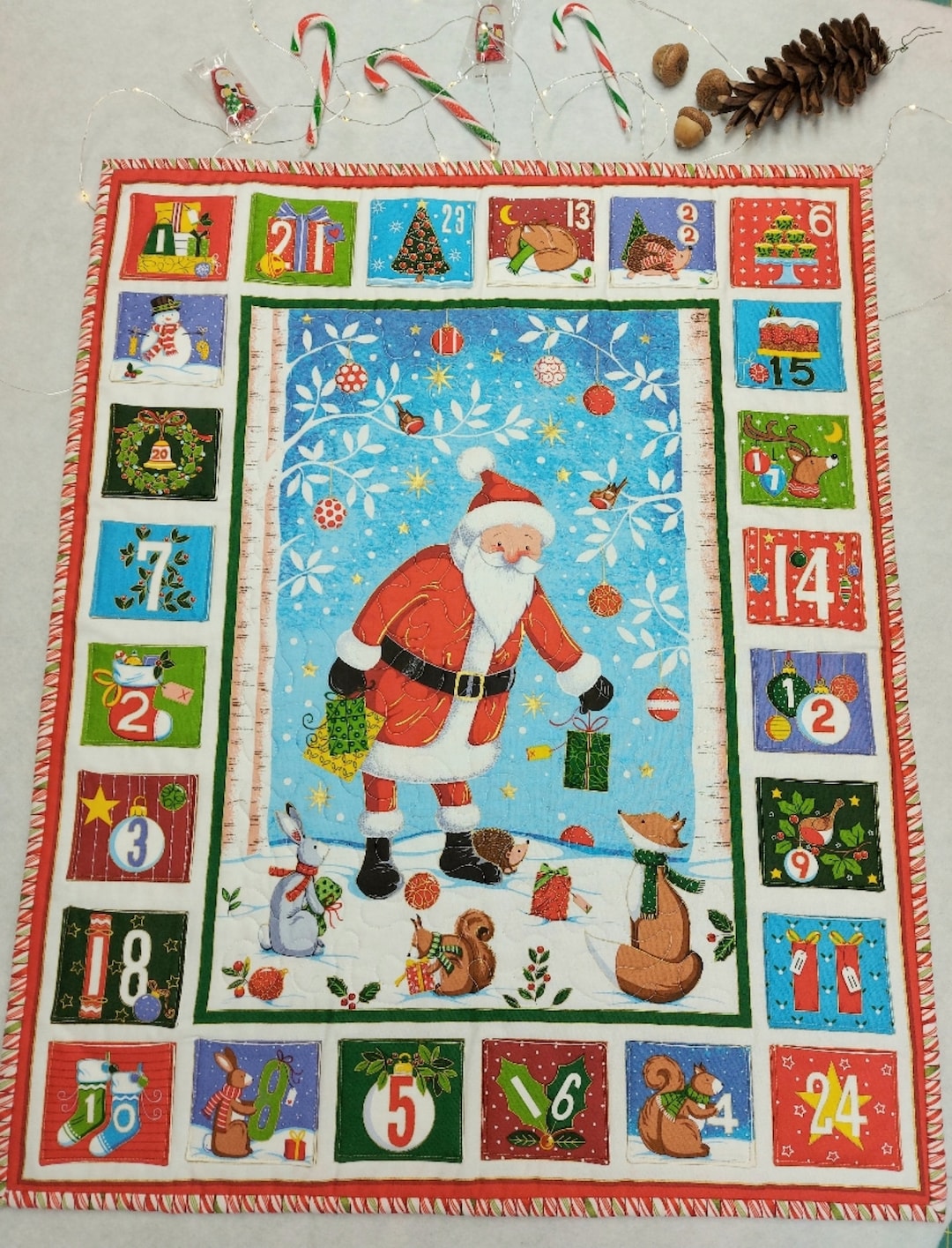 Fabric Advent Calendar for Children and Adults, Reusable Christmas ...