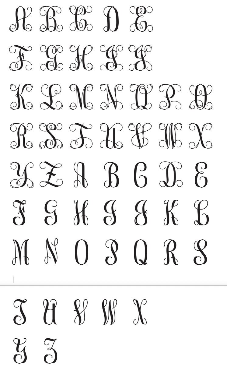 Interlocking Monogram Font .otf .ttf - Etsy