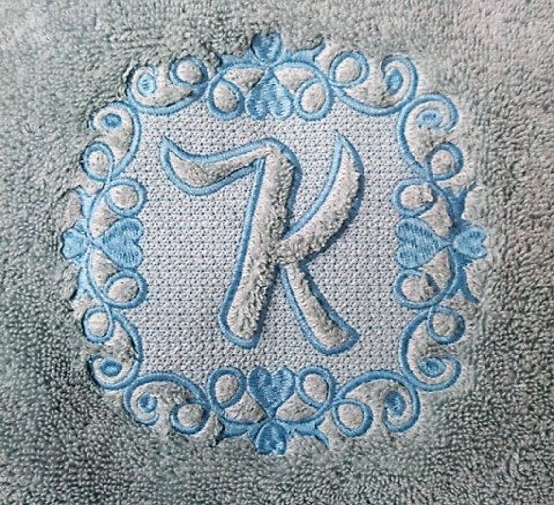 Embossed Fancy Alphabet Digital Files for Home Embroidery - Etsy