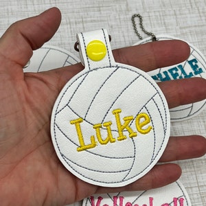 Volleyball Keychain, Custom Volleyball Nametag, Personalized Volleyball ...