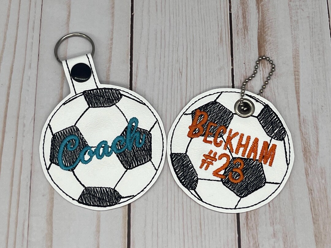 Personalized Soccer Nametag, Personalized Soccer Keychain, Custom ...