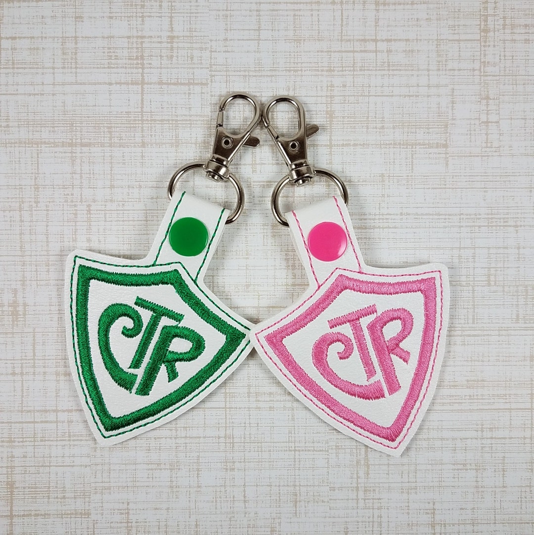 CTR Keychain, Choose the Right Keychain, Embroidered CTR Keychain, Baptism Gift, Custom Ctr ...