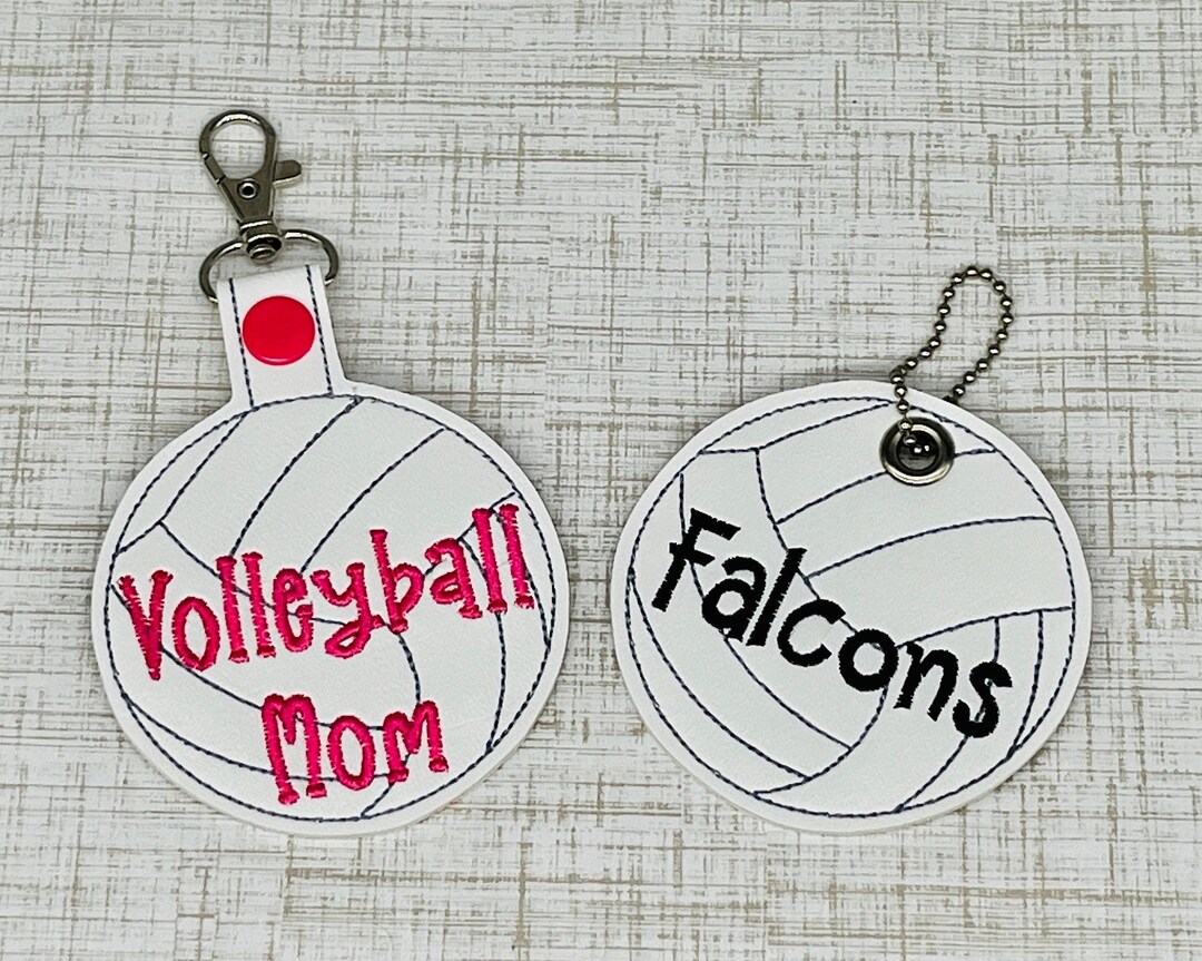 Volleyball Keychain, Custom Volleyball Nametag, Personalized Volleyball ...
