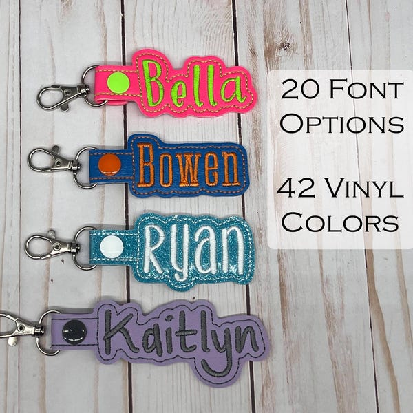 Embroidered Keychain - Etsy