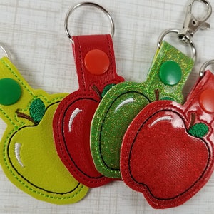 Apple Key Chain, Personalized Key Chain, Custom Key Chain, Teacher Gift ...
