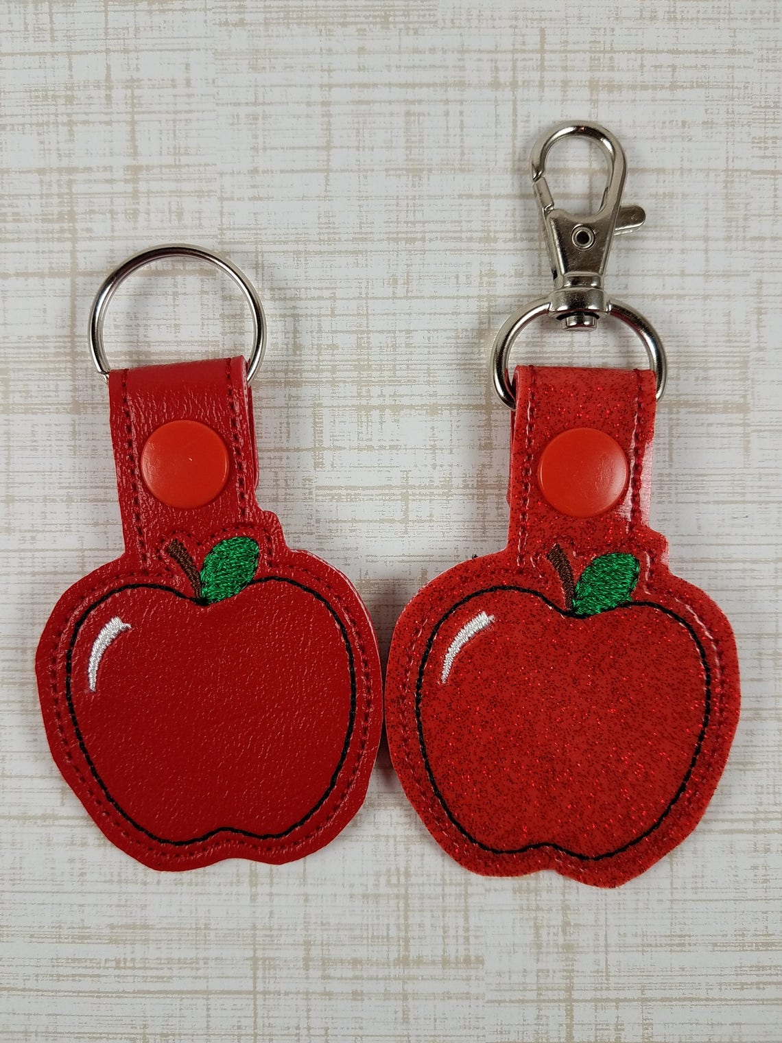 Apple Key Chain, Personalized Key Chain, Custom Key Chain, Teacher Gift ...