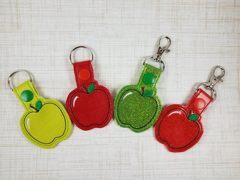 Apple Key Chain, Personalized Key Chain, Custom Key Chain, Teacher Gift ...