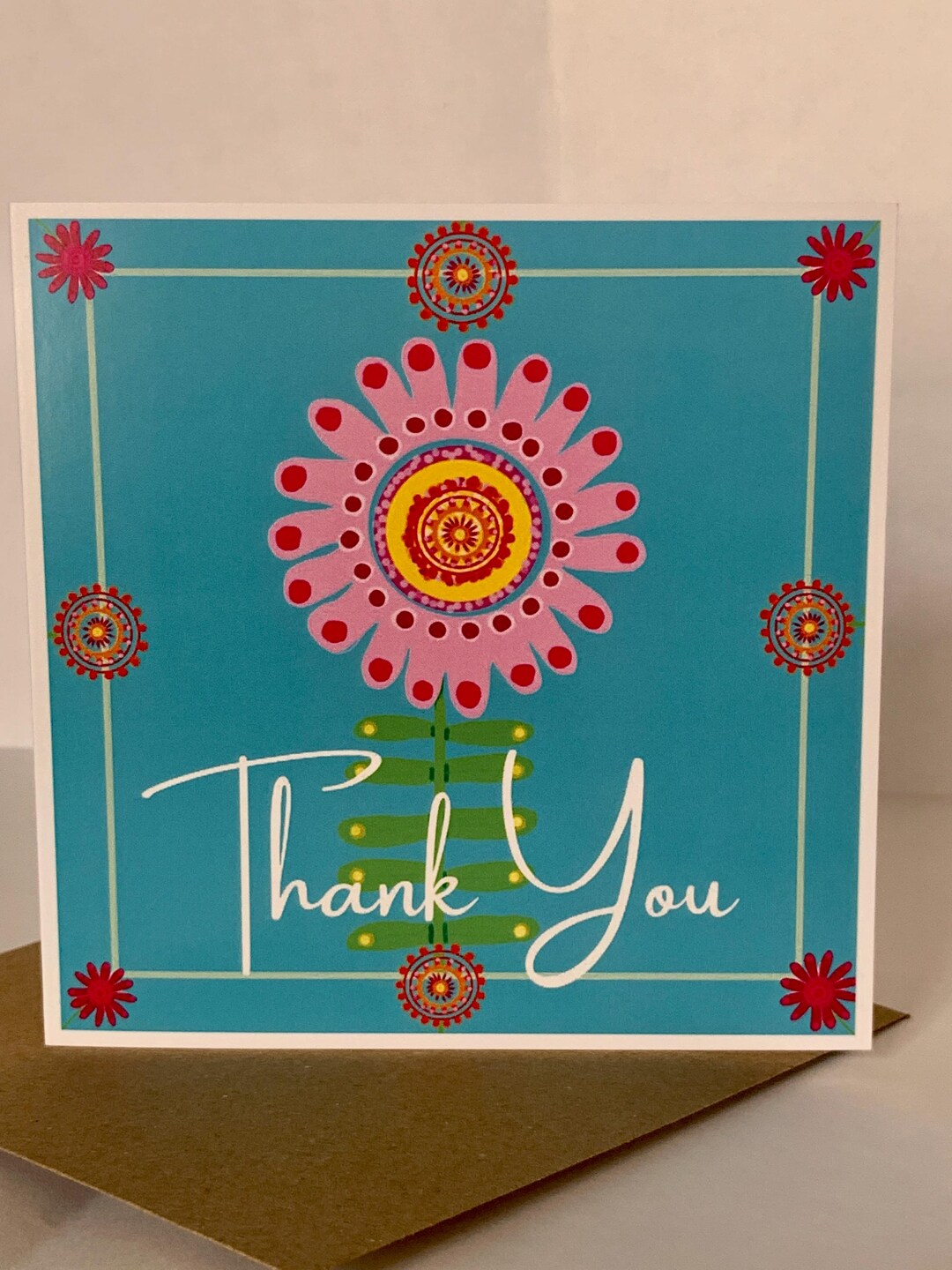 Thank You Card for Family and Friends With Slogan "thank You". A ...